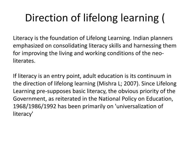 Lifelong learning ppt | PPTX