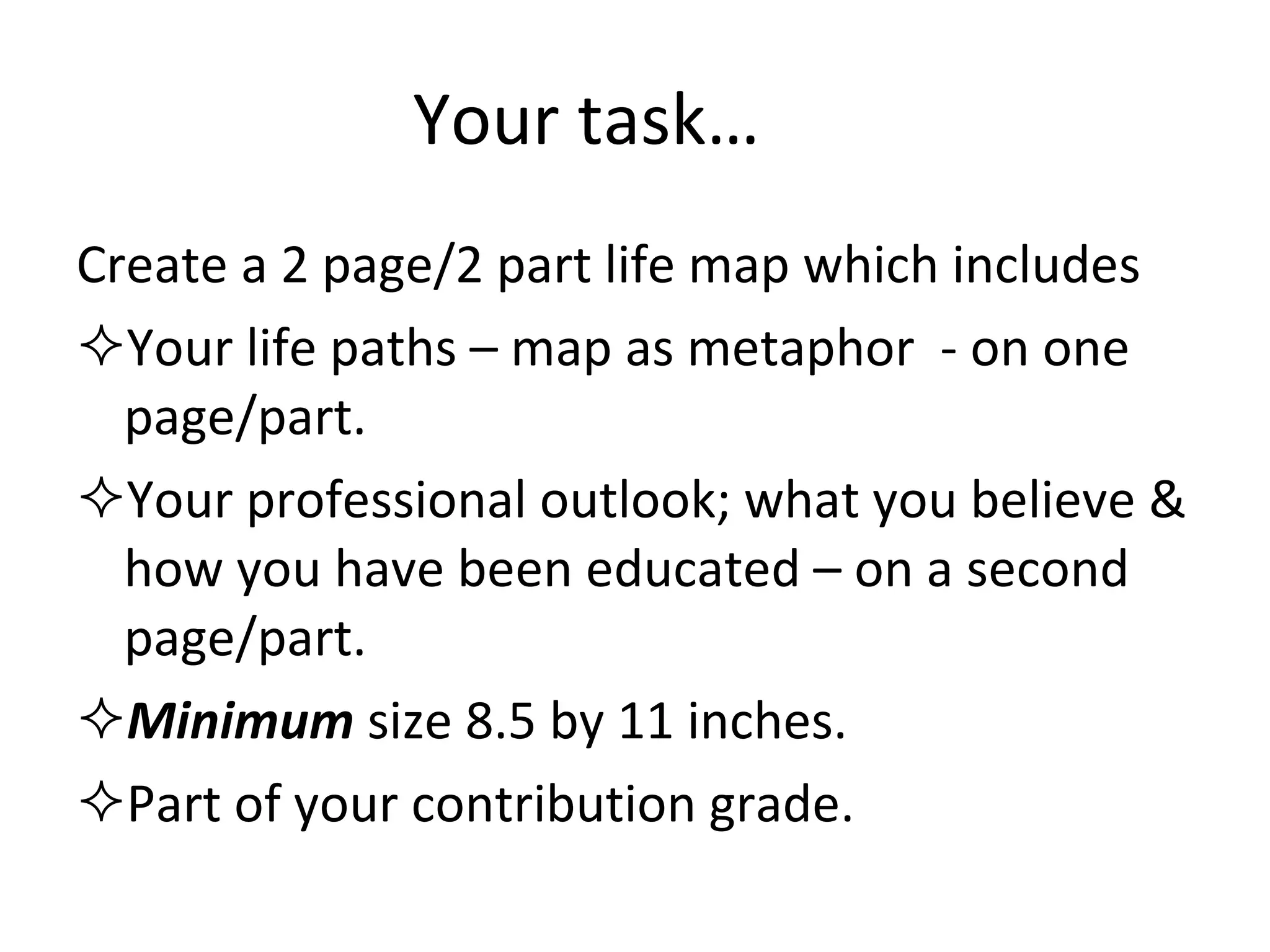 Life Map (Access Schema) Assignment EDU 3337 - Art as Autobiography | PPT