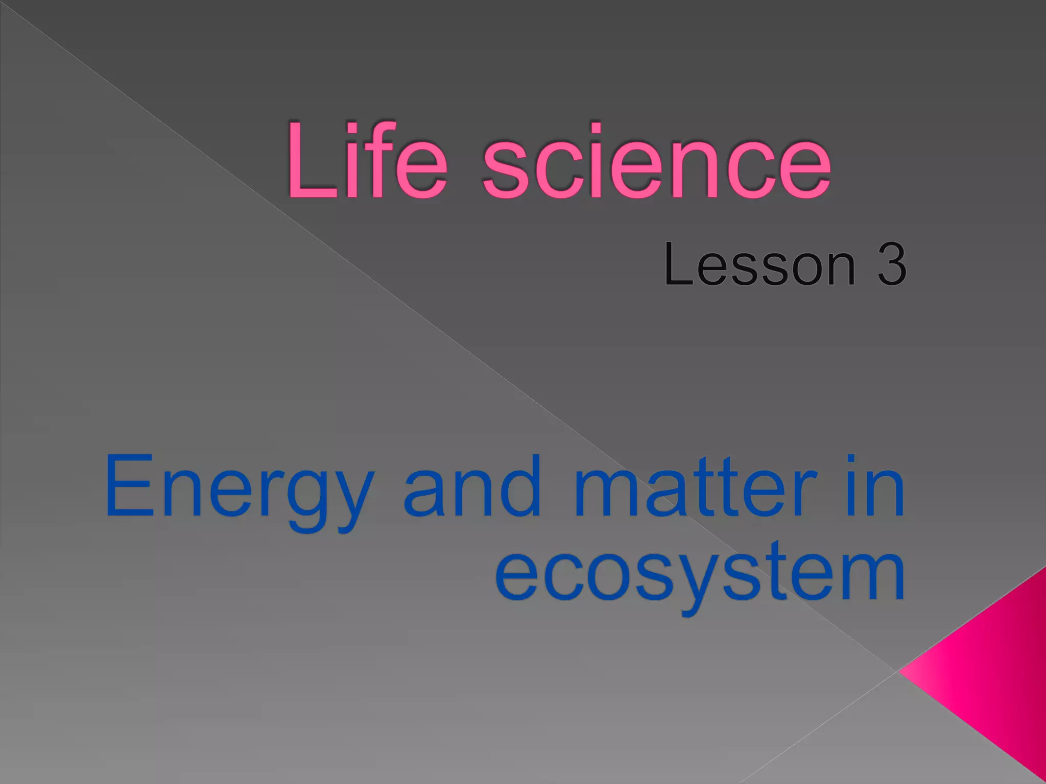 energy and matter in ecosystem | PPTX