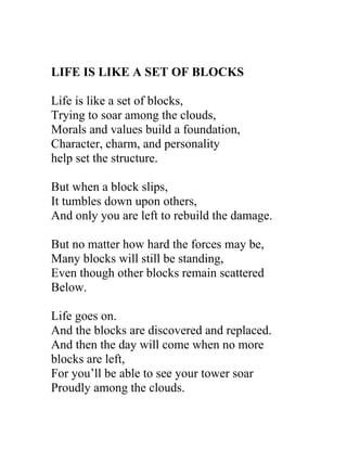 Metaphors About Life