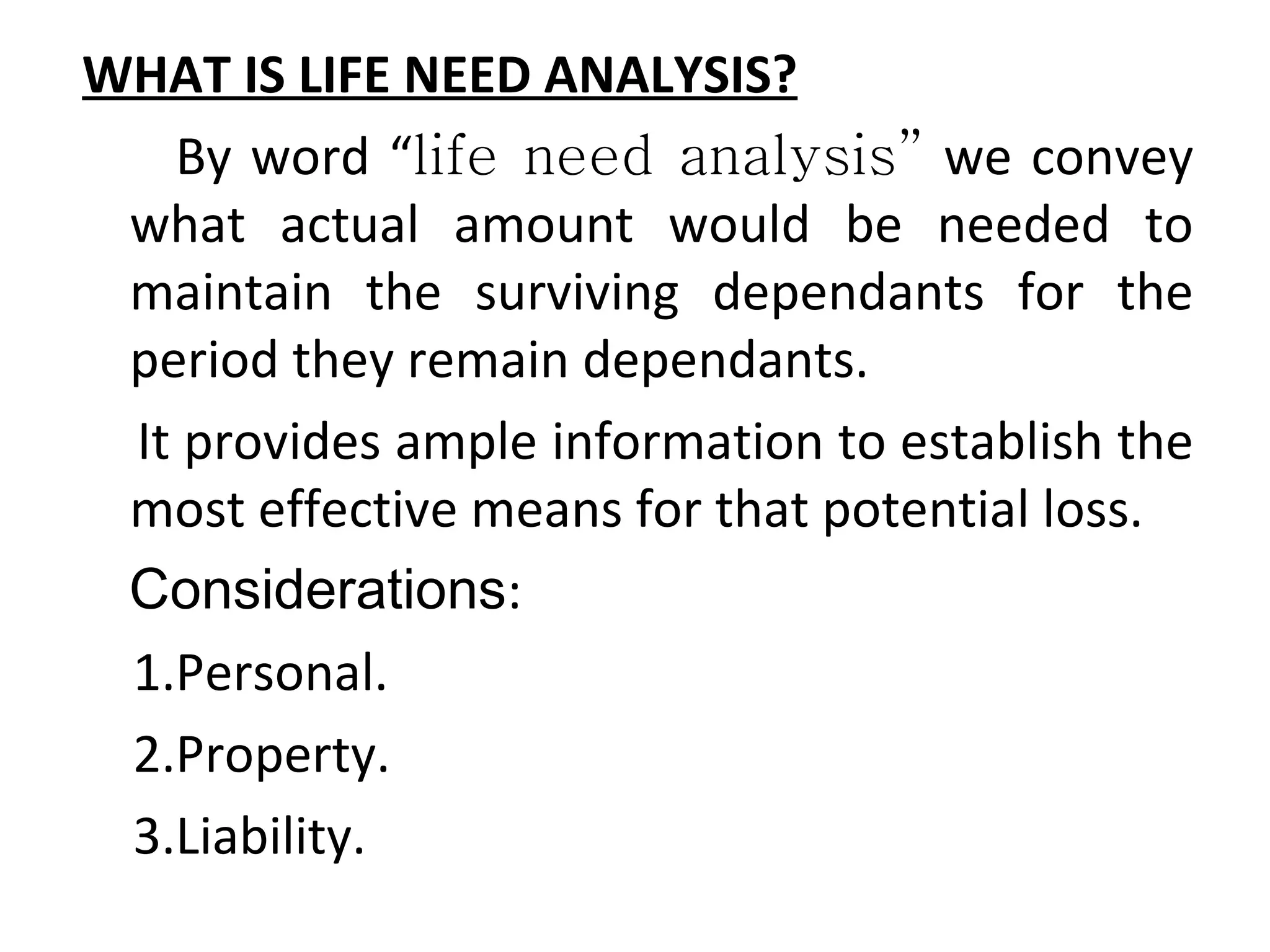 Life Need Analysis And Concept Of Human Life | PPT