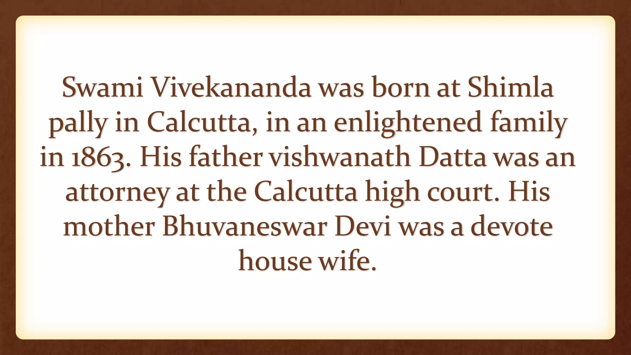 Life of Swami Vivekananda | PPTX | Hinduism | Religion & Spirituality