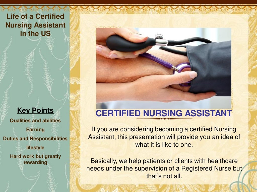 Life Of A Certified Nursing Assistant In The Us