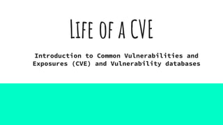 Life of a CVE | PDF