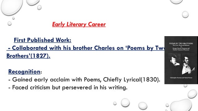 Life of Alfred Tennyson - Romantic poet | PPT