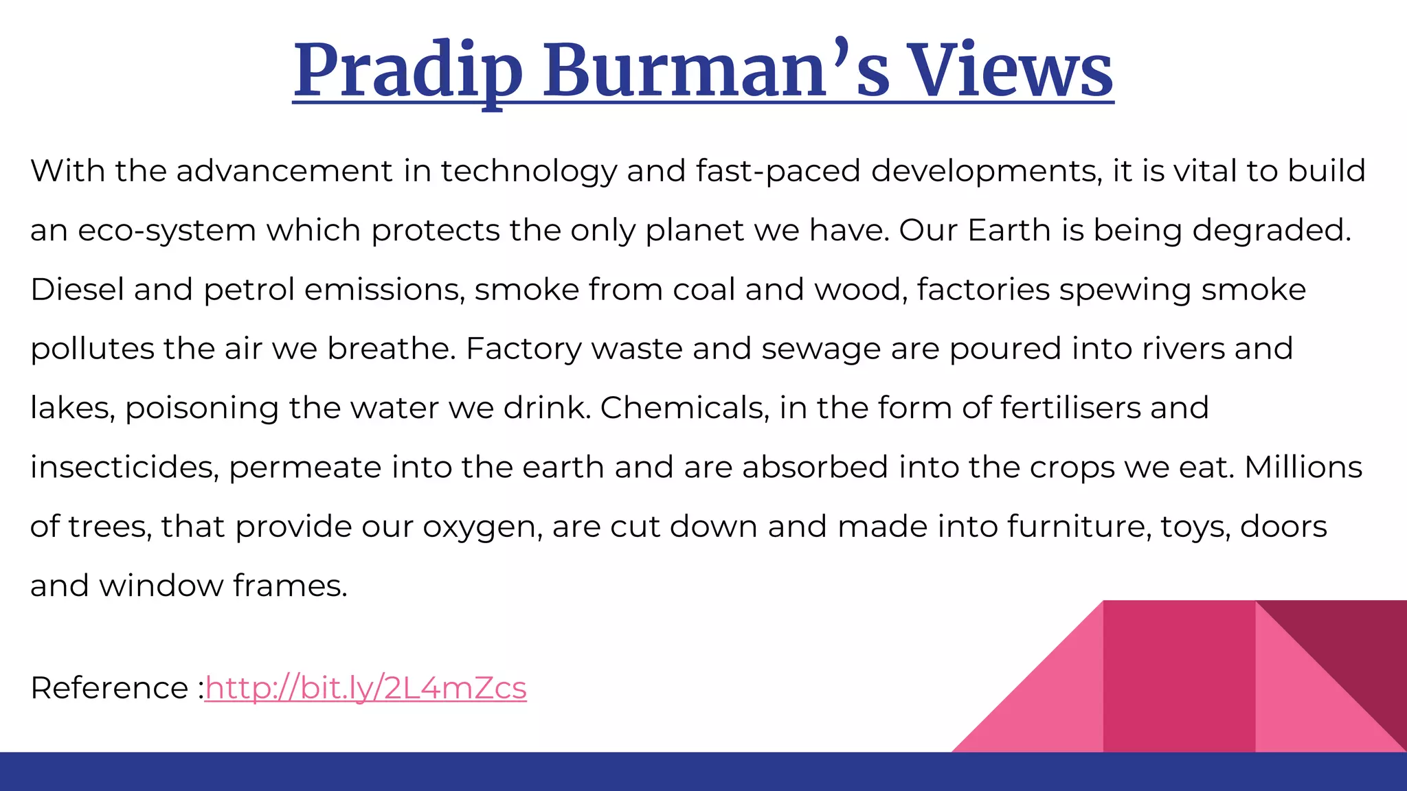 Life of an environmental crusader Mr. pradip burman | PDF