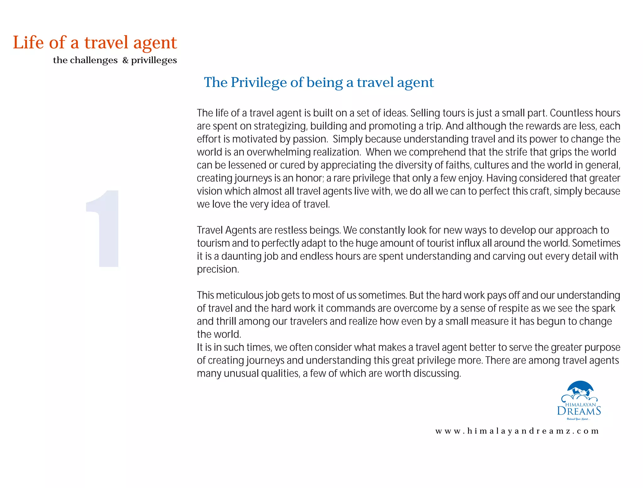 Life Of A Travel Agent | PDF