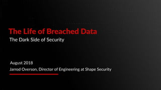 The life of breached data and the attack lifecycle | PPT