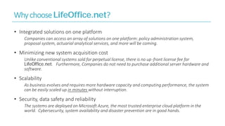 LifeOffice.net - Insurance Systems Built for Cloud | PPT