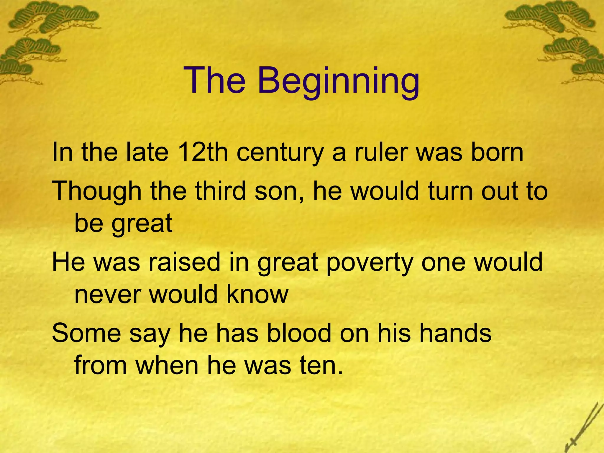 Life of genghis khan | PPT