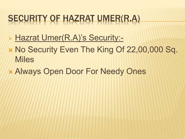 Life of hazrat umer(r.a) | PPTX | Islam | Religion & Spirituality