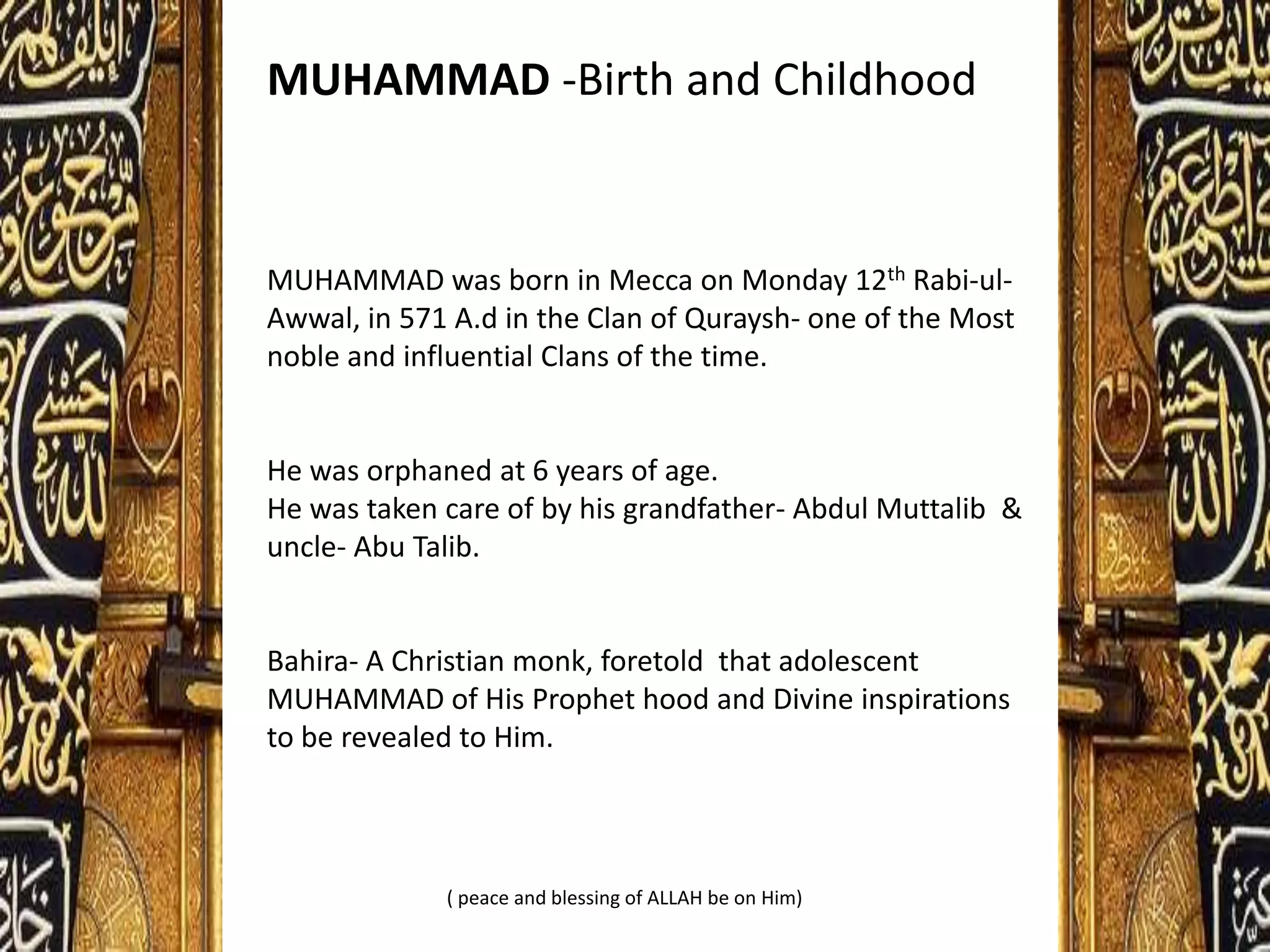 Muhammed- Prophet of Islam | PPT