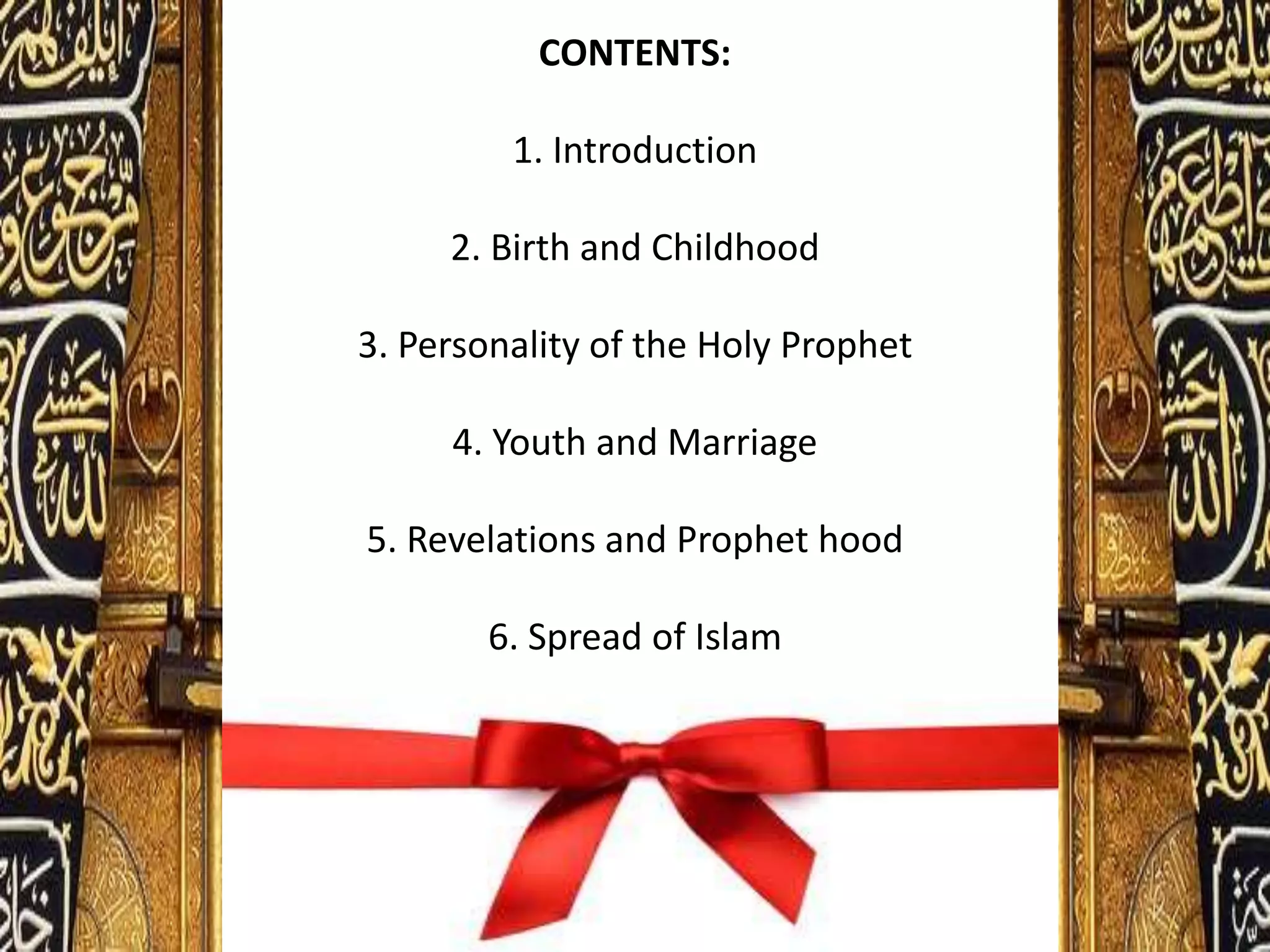 Muhammed- Prophet of Islam | PPT