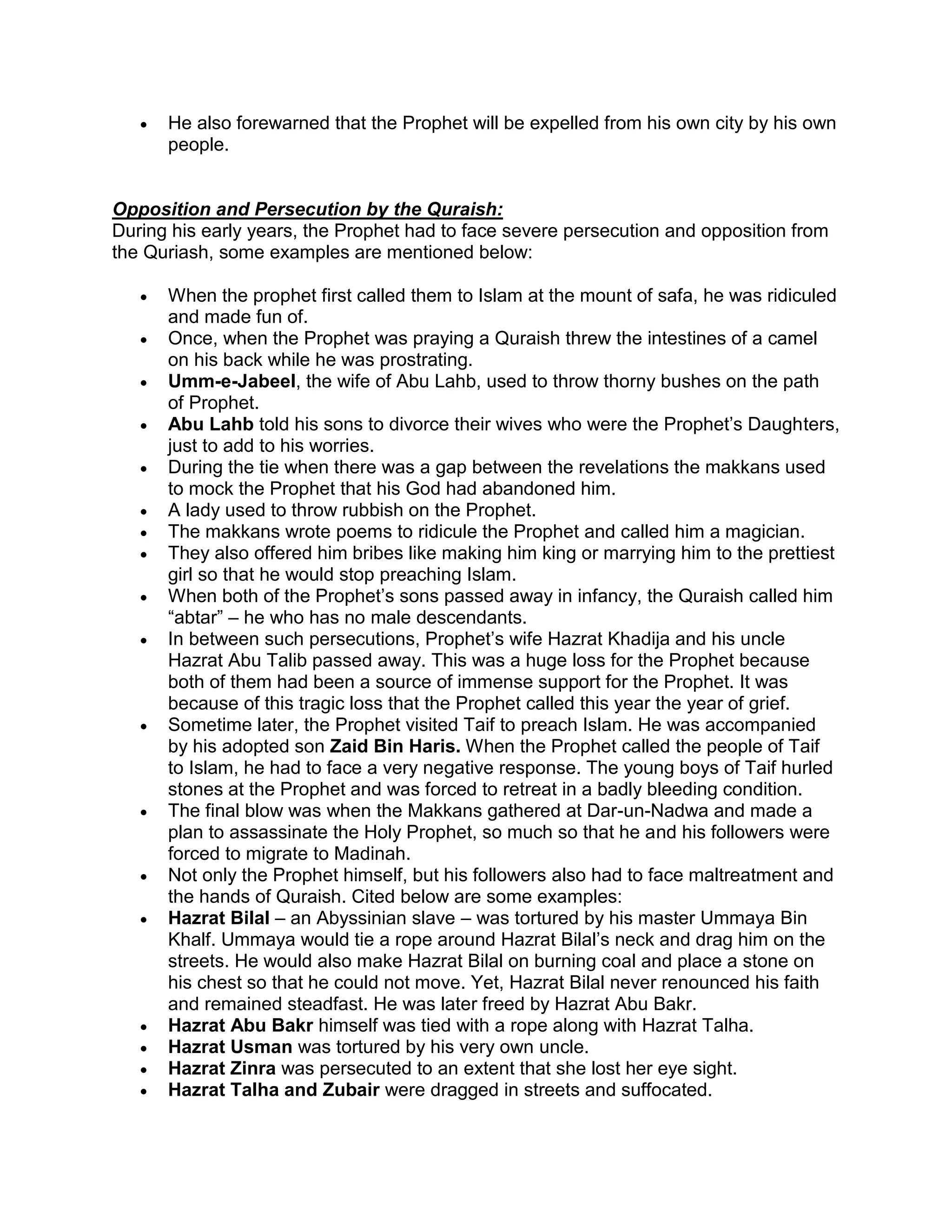 Life of holy prophet(p.b.u.h) | PDF