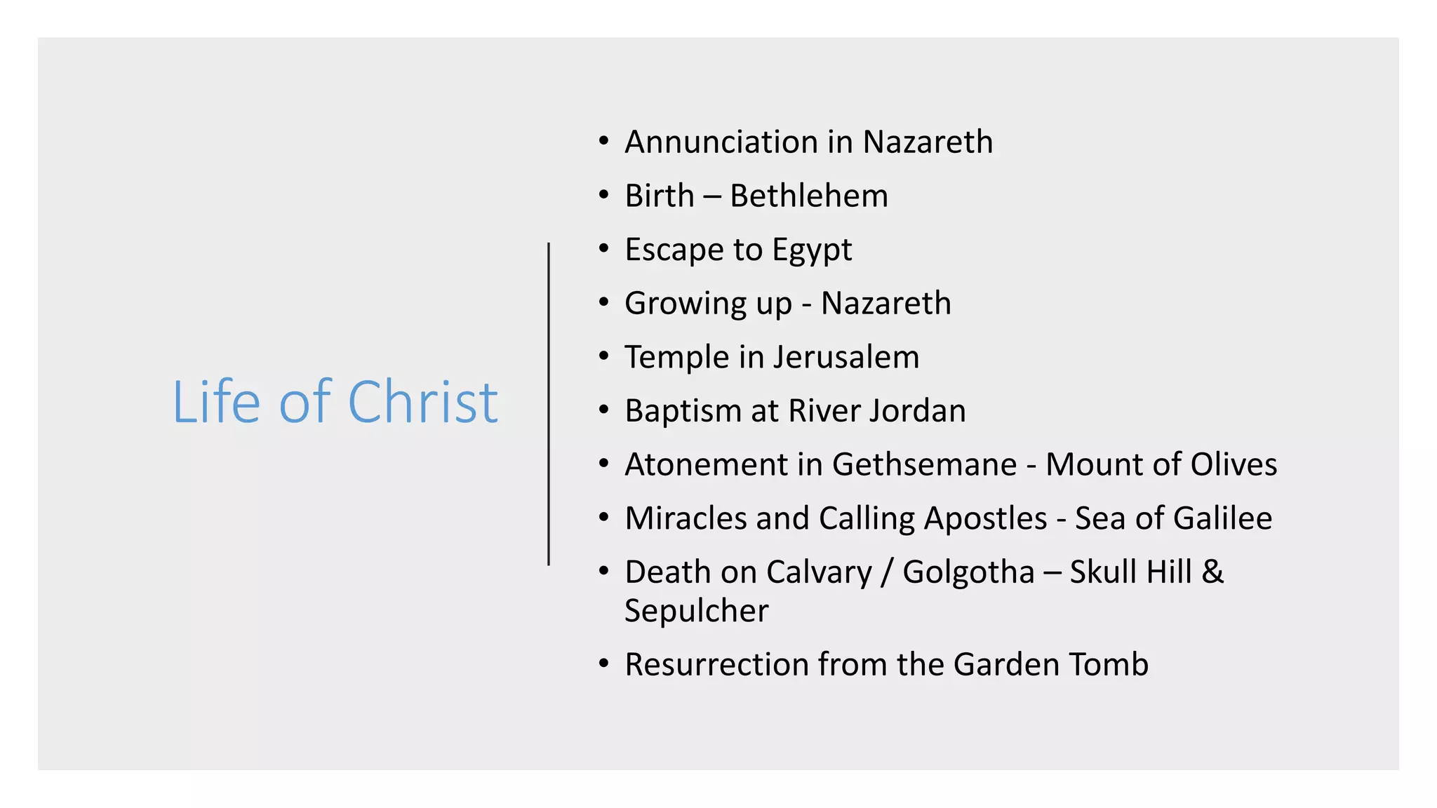 Life of Jesus Christ juxtaposed in the Holy land - Israel and Palestine ...