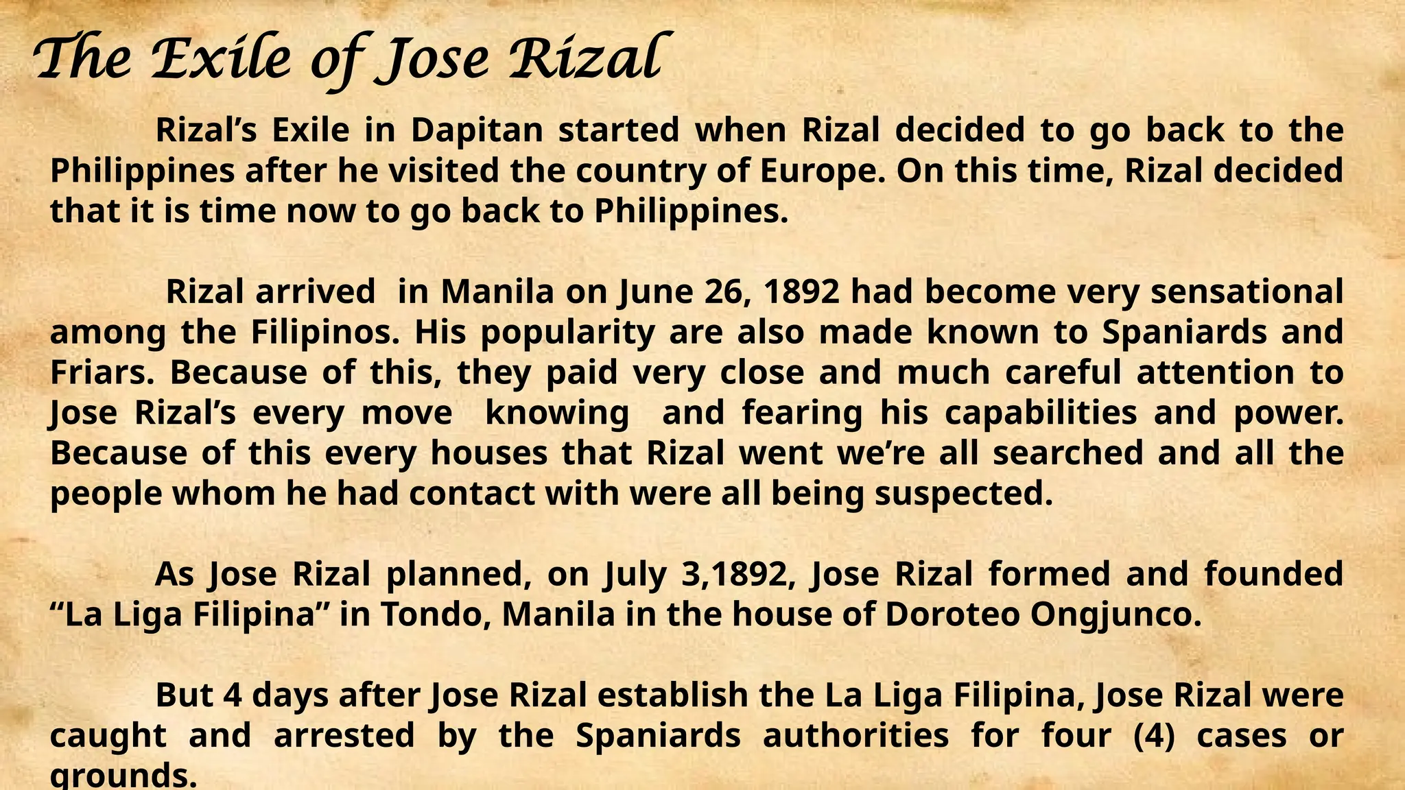 Rizal's Journey from Fort Santiago to his Execution in Bagumbayan | PPT