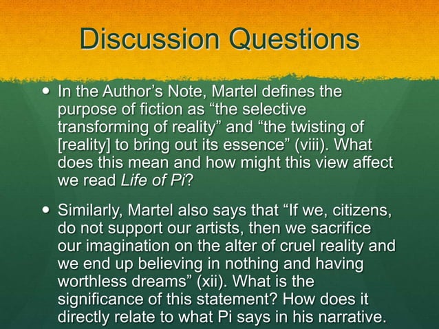 Life of pi | PPTX | Agnosticism | Religion & Spirituality