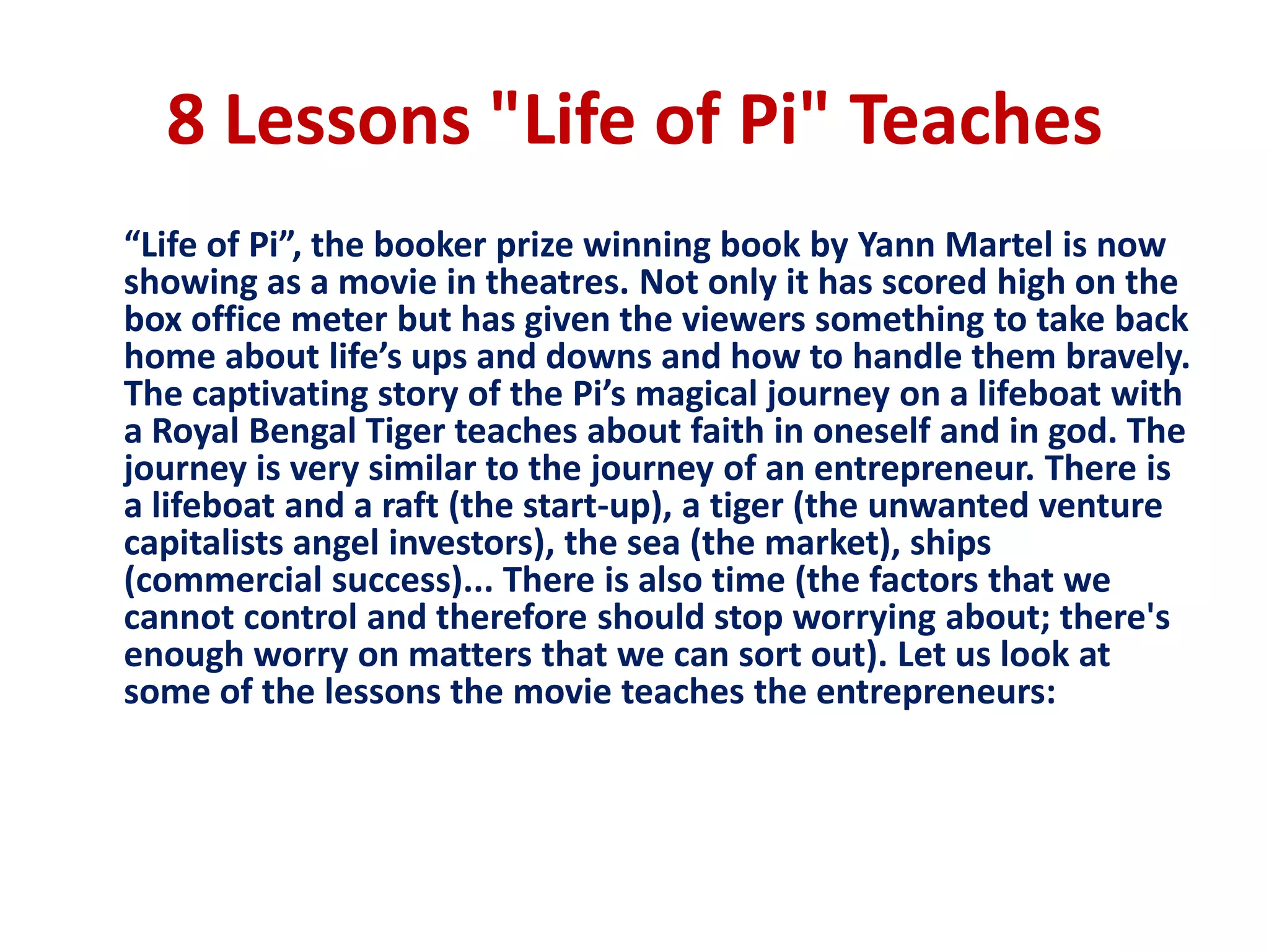 Life of pi | PPTX