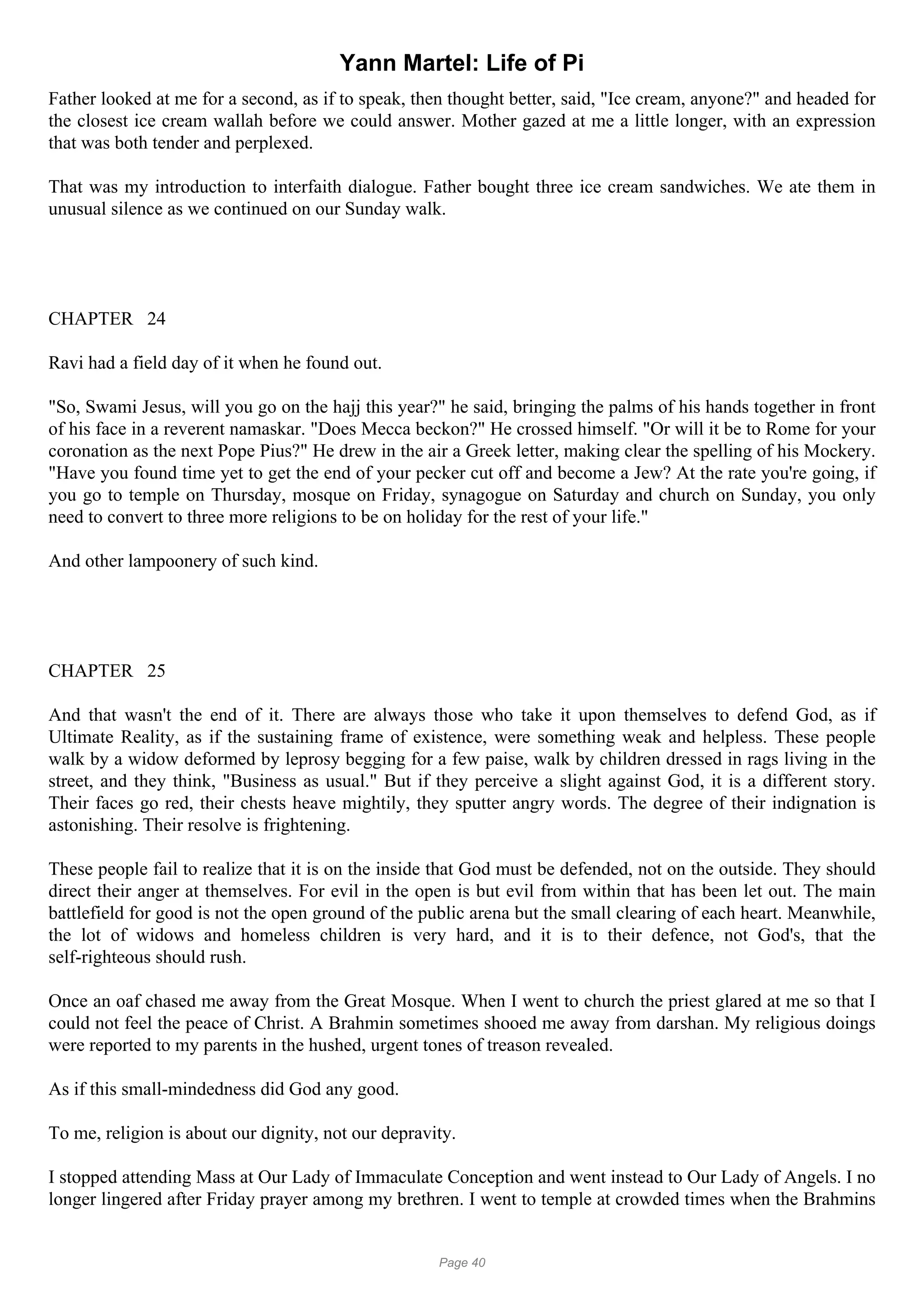 Life of Pi, story written by Yann Martel | PDF | Free Download