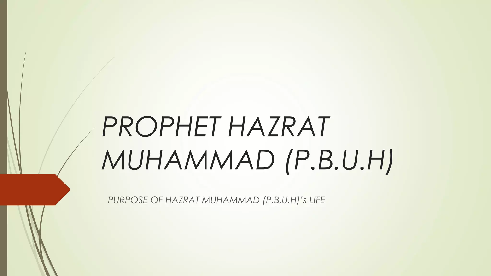 Life of prophet muhammad (pbuh) | POT