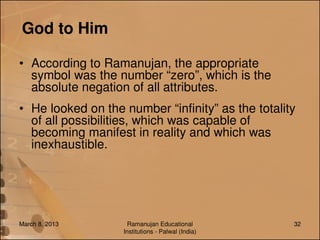 Life of Ramanujan (Mathematician). The man who knew Infinity | PDF