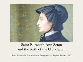 St. Elizabeth Ann Seton | PDF