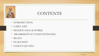 Life of St John Chrysostom MOSC OSSAE OKR | PPTX