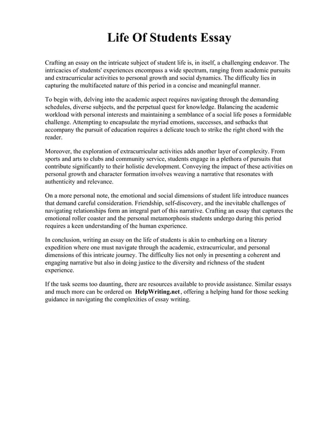 Life Of Students Essay.pdf