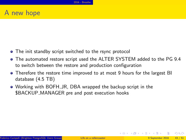 PostgreSQL - backup and recovery with large databases | PDF | Databases ... PostgreSQL - backup and recovery with large databases | PDF | Databases ...