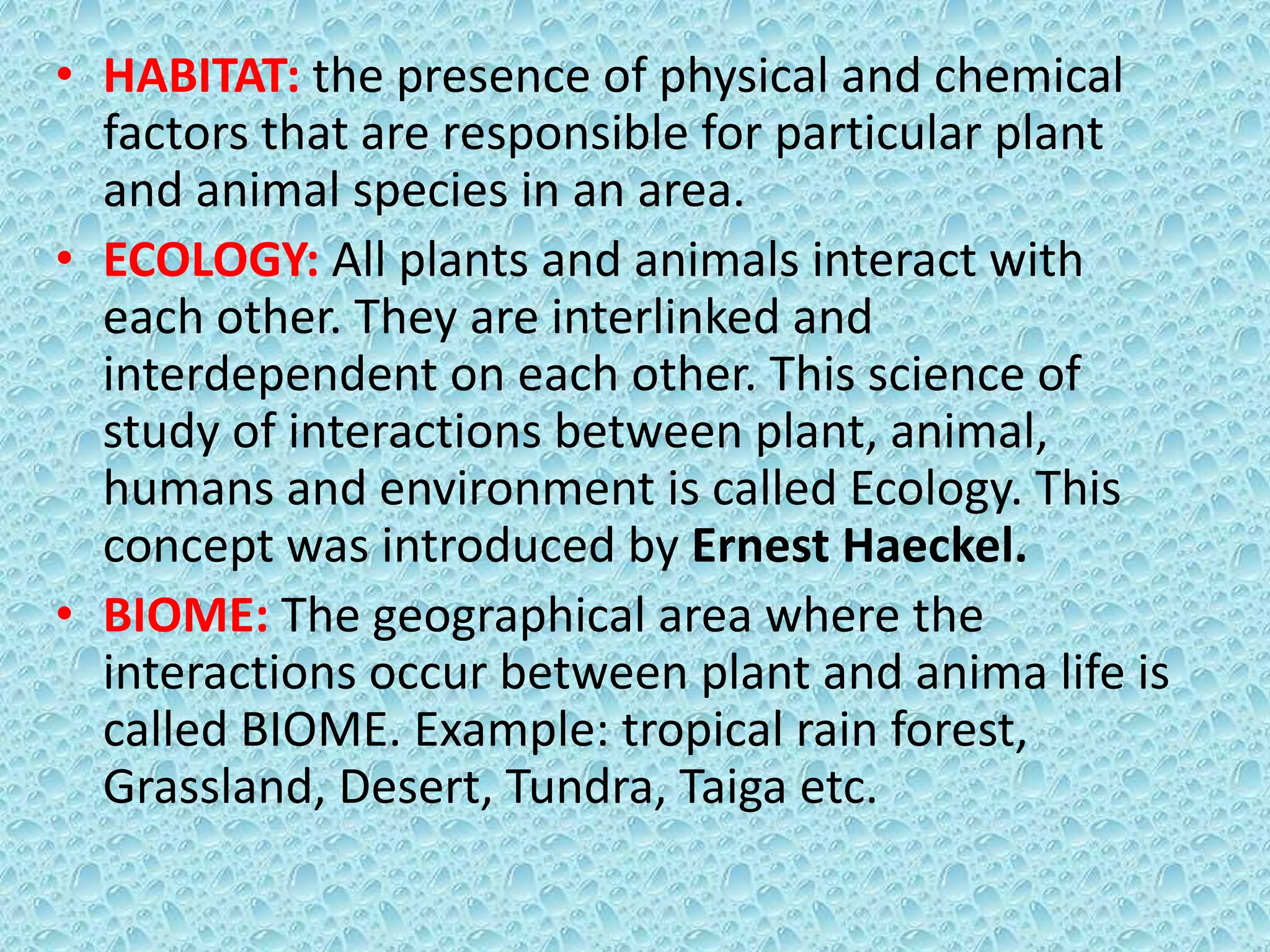 LIFE ON EARTH 11 CLASS GEOGRAPHY | PPTX