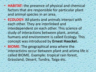 LIFE ON EARTH 11 CLASS GEOGRAPHY | PPTX
