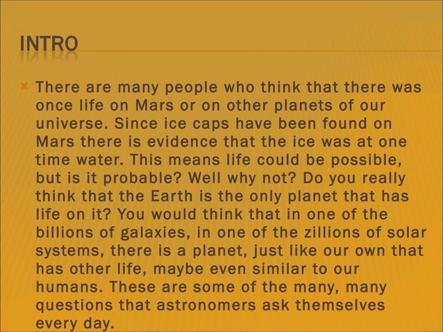 Life On Mars | PPT