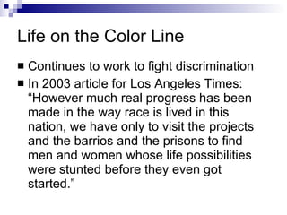 Life On The Color Line | PPT | Debated Sensitive Social Issues ...