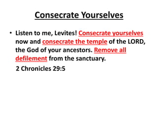 Life on the highest plane - The consecrated life | PPTX