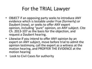 Litigating Flawed Forensic Science at Every Stage | PPTX | Law