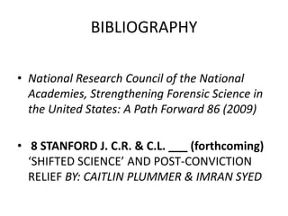 Litigating Flawed Forensic Science at Every Stage | PPTX | Law