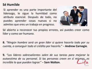 Life Perú | 16 frases de liderazgo que te inspiraran | PPTX