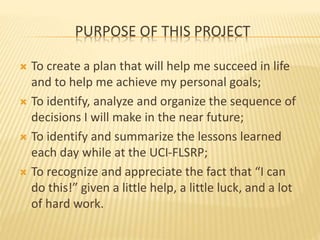 Life plan project | PPTX | College Planning | College Education