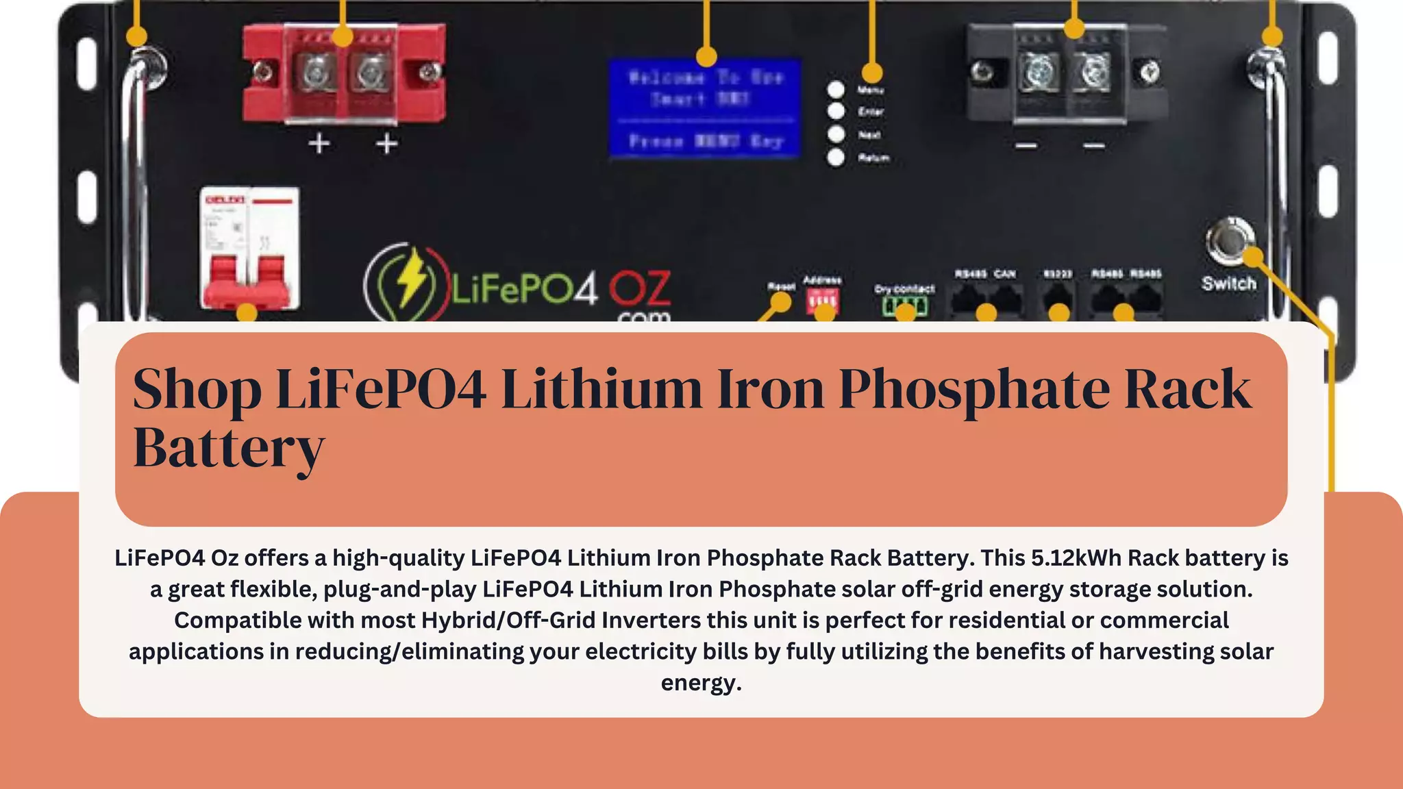 LiFePO4 Lithium Iron Phosphate Rack Battery | PPTX