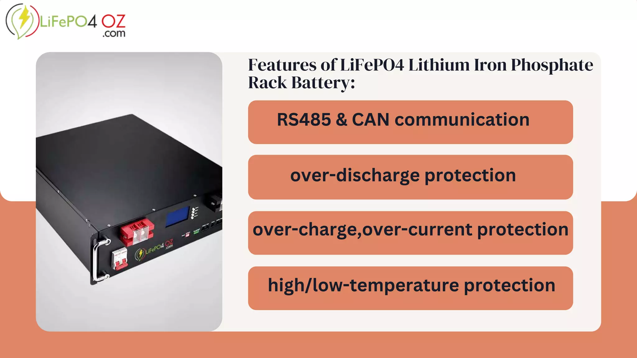 LiFePO4 Lithium Iron Phosphate Rack Battery | PPTX