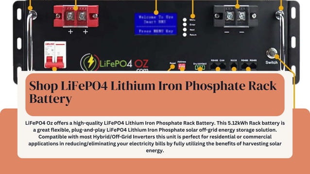 LiFePO4 Lithium Iron Phosphate Rack Battery | PPTX