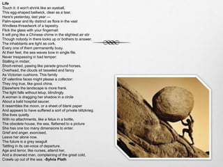 Life poems project | PPTX