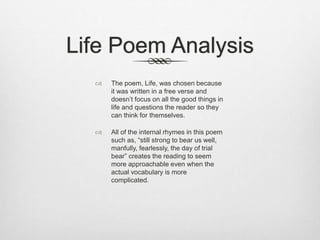 Rhyming Poems About Life