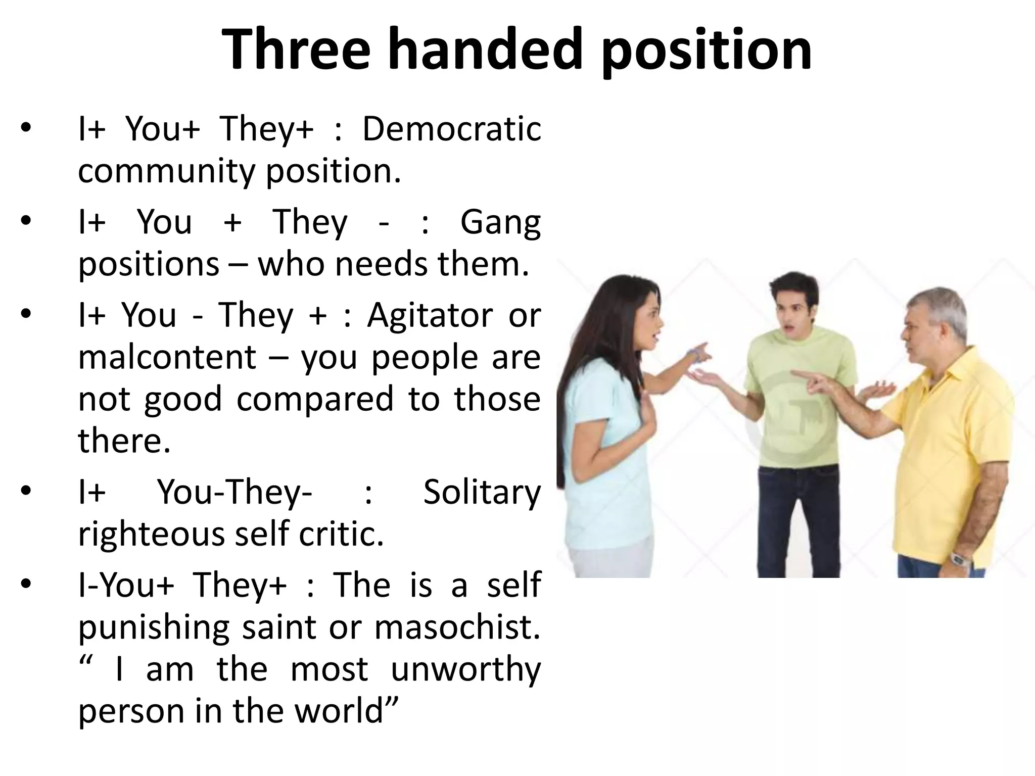 Life position - Transactional Analysis | PPTX