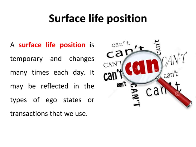 Life position - Transactional Analysis | PPTX | Mental Health ...