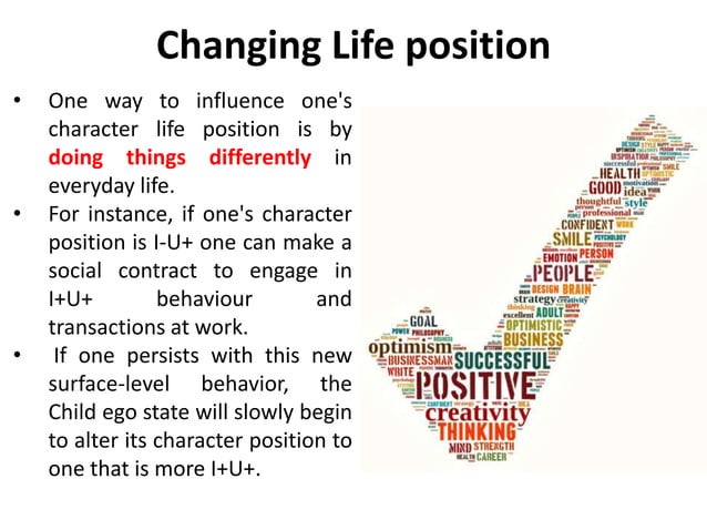 Life position - Transactional Analysis | PPTX | Mental Health ...
