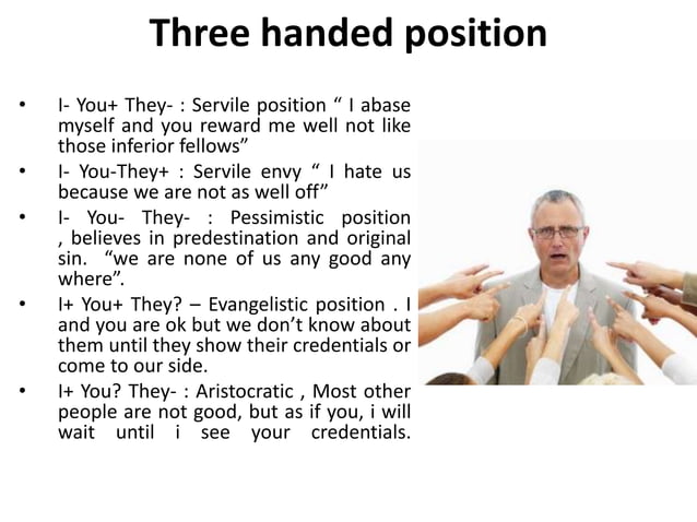 Life position - Transactional Analysis | PPTX | Mental Health ...