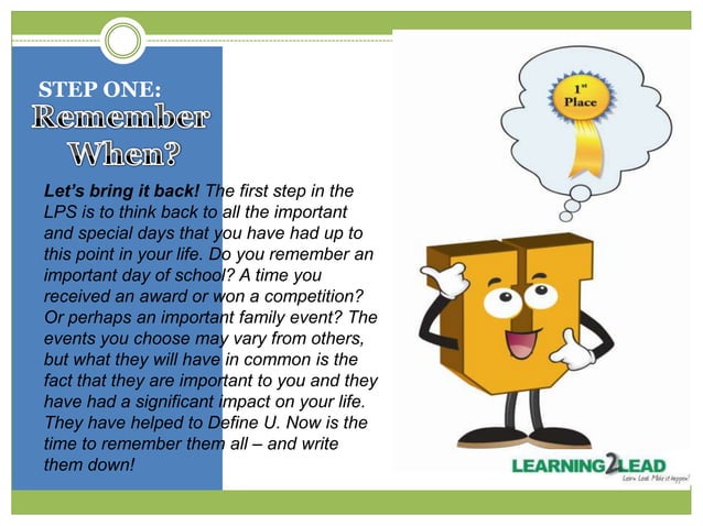 Life positioning system step 1 and 2 | PPTX | College Planning ...