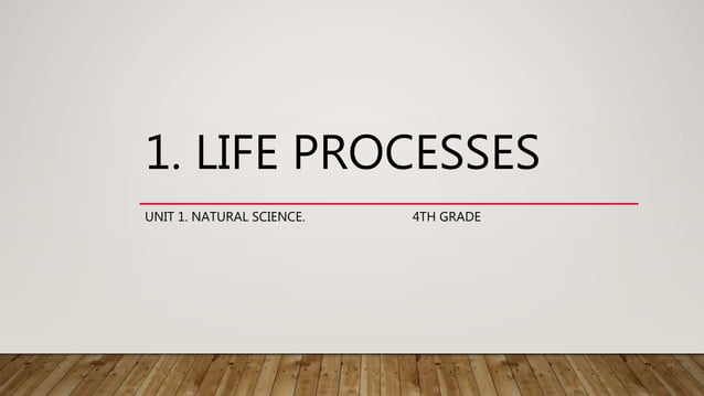 Unit 1. Life processes | PPT