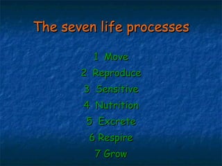 Lifeprocesses | PPT